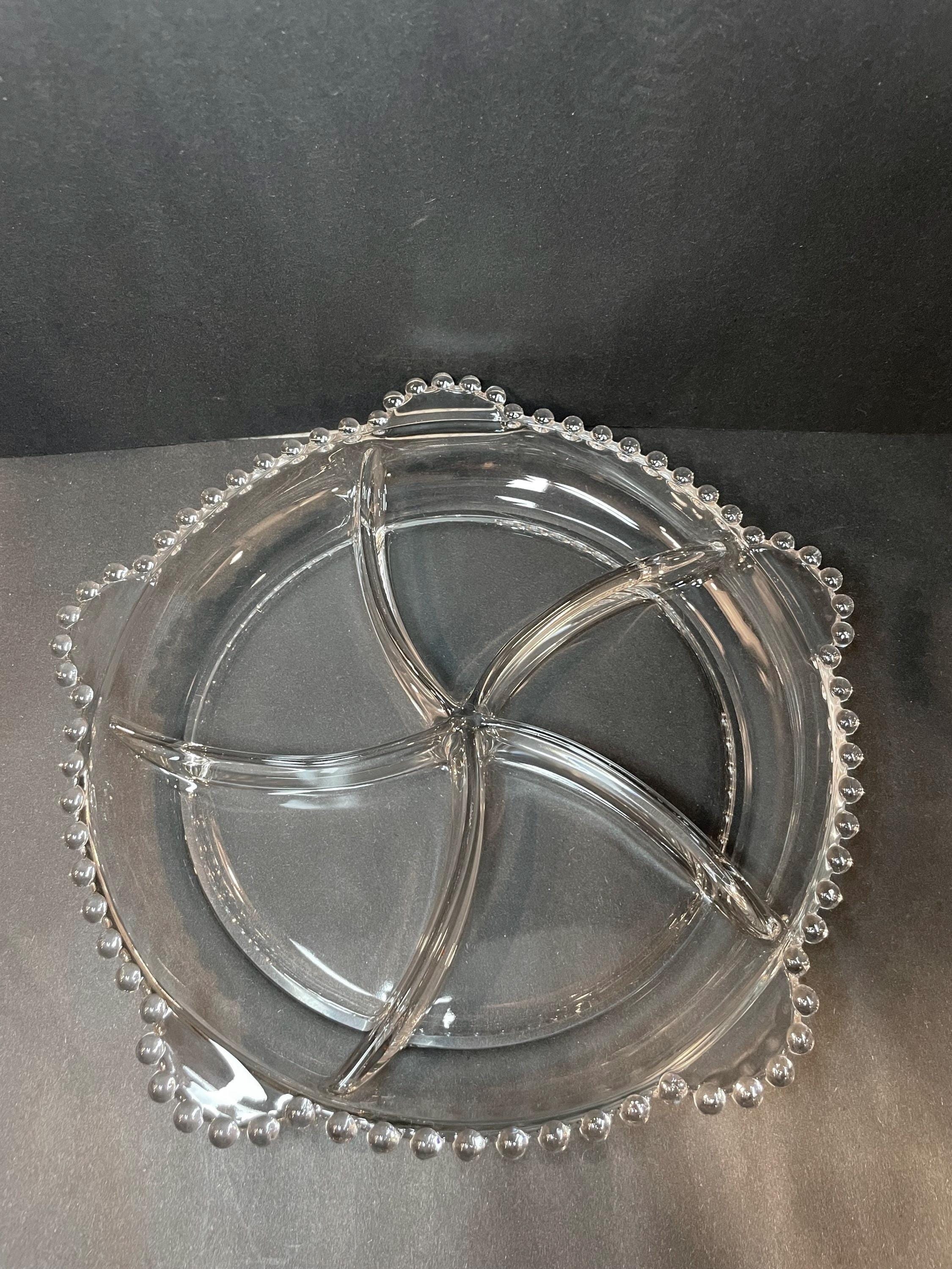 Vintage Imperial Glass Candlewick Divided Dish, 5-part Serving Tray ...