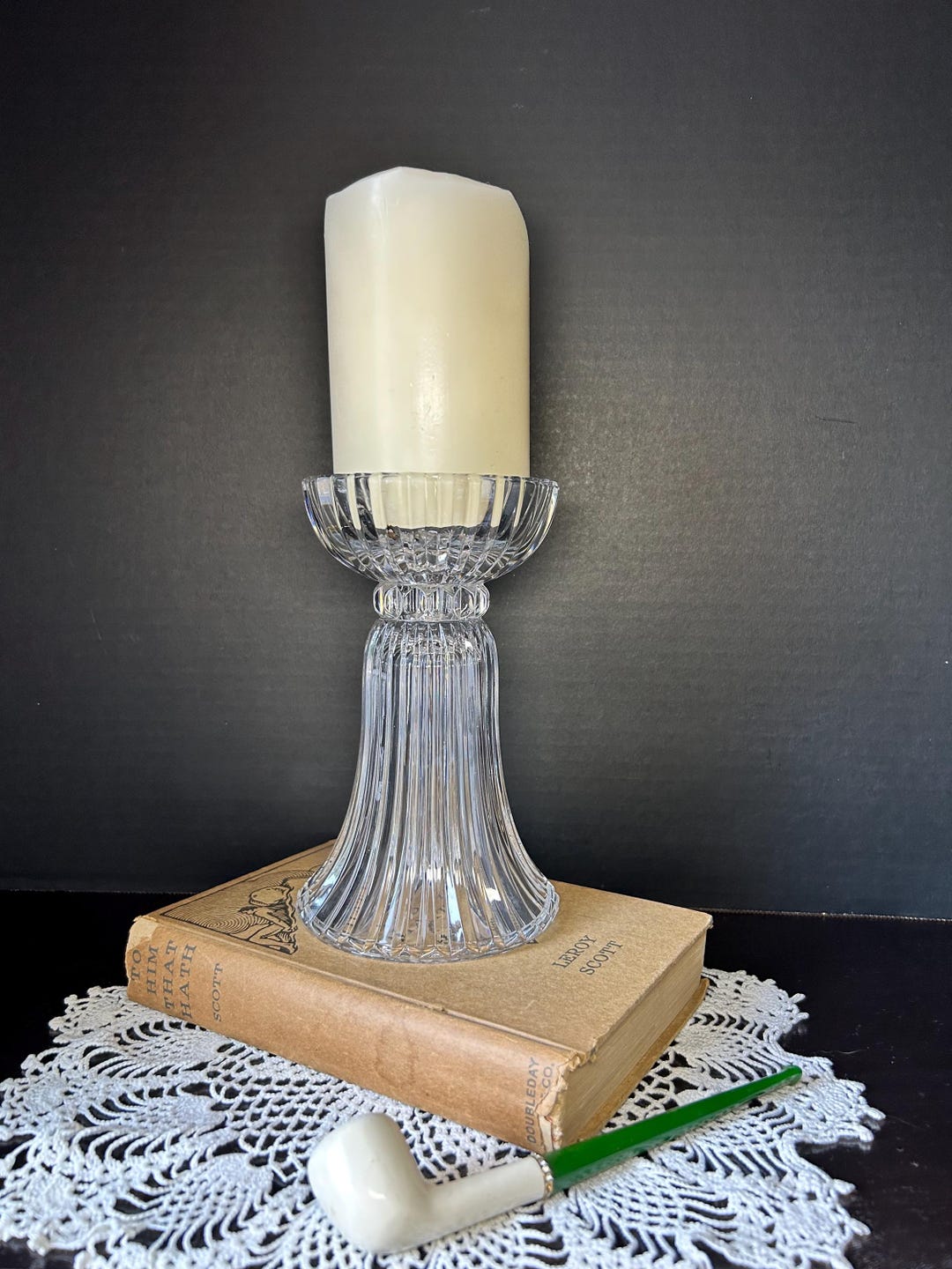 Vintage German Lead Crystal Vase Candle Holder: Partylite 1990s - Etsy