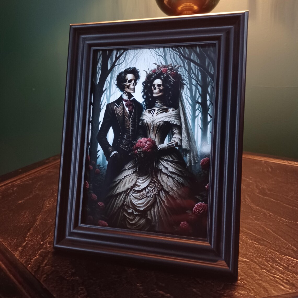 Dearly Beloved. Romantic Victorian Dressed Skeleton Husband and Wife ...