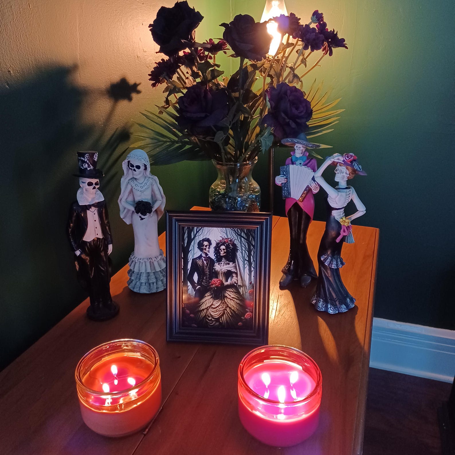 Dearly Beloved. Romantic Victorian Dressed Skeleton Husband and Wife ...