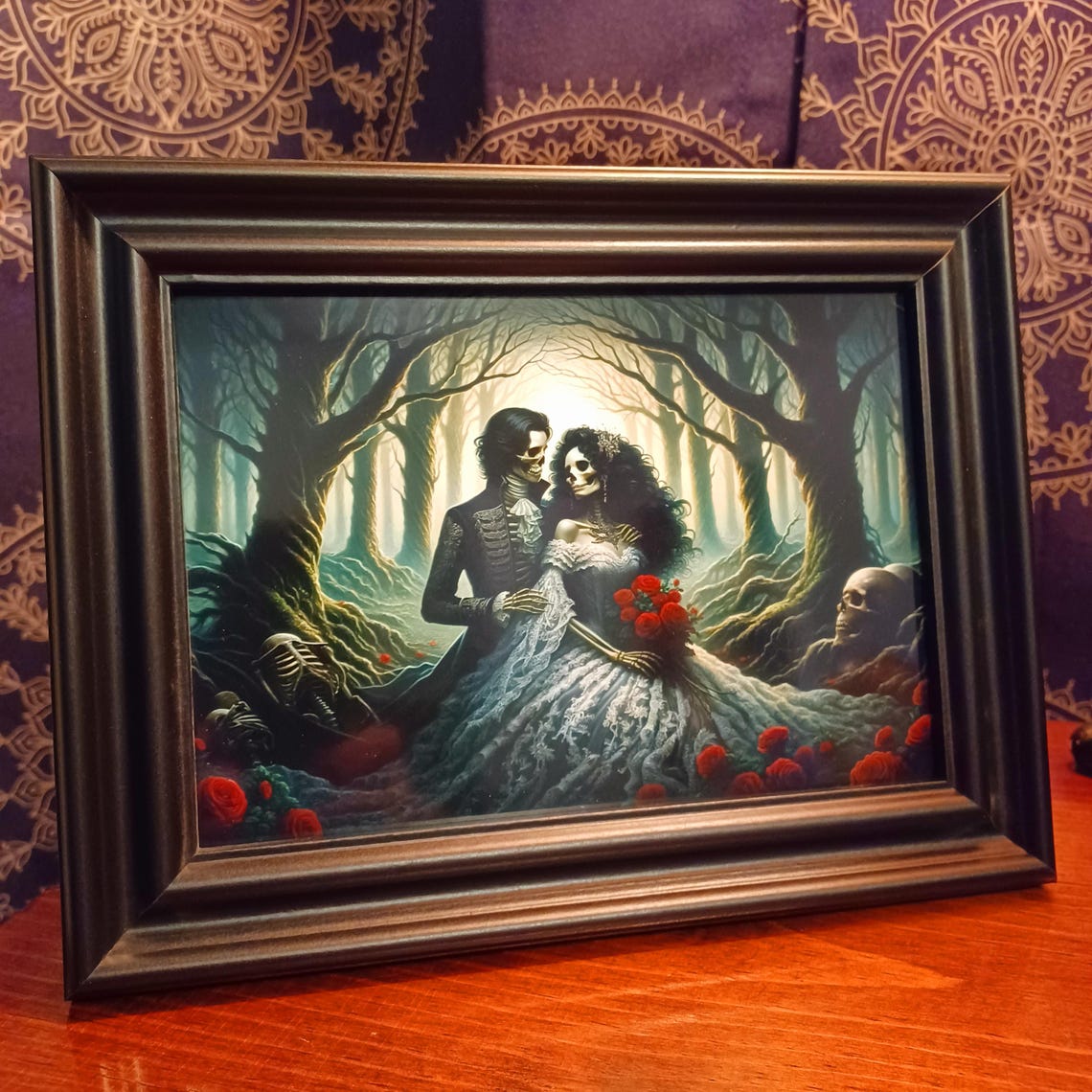 Timeless. Romantic Victorian Dressed Skeleton Husband and Wife Sit ...