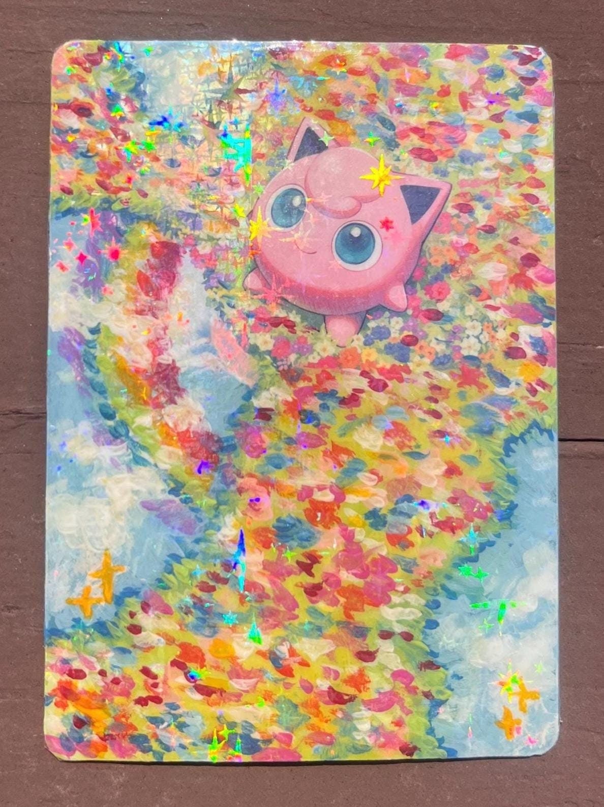 Jigglypuff Hand Painted Pokémon Card holo - Etsy