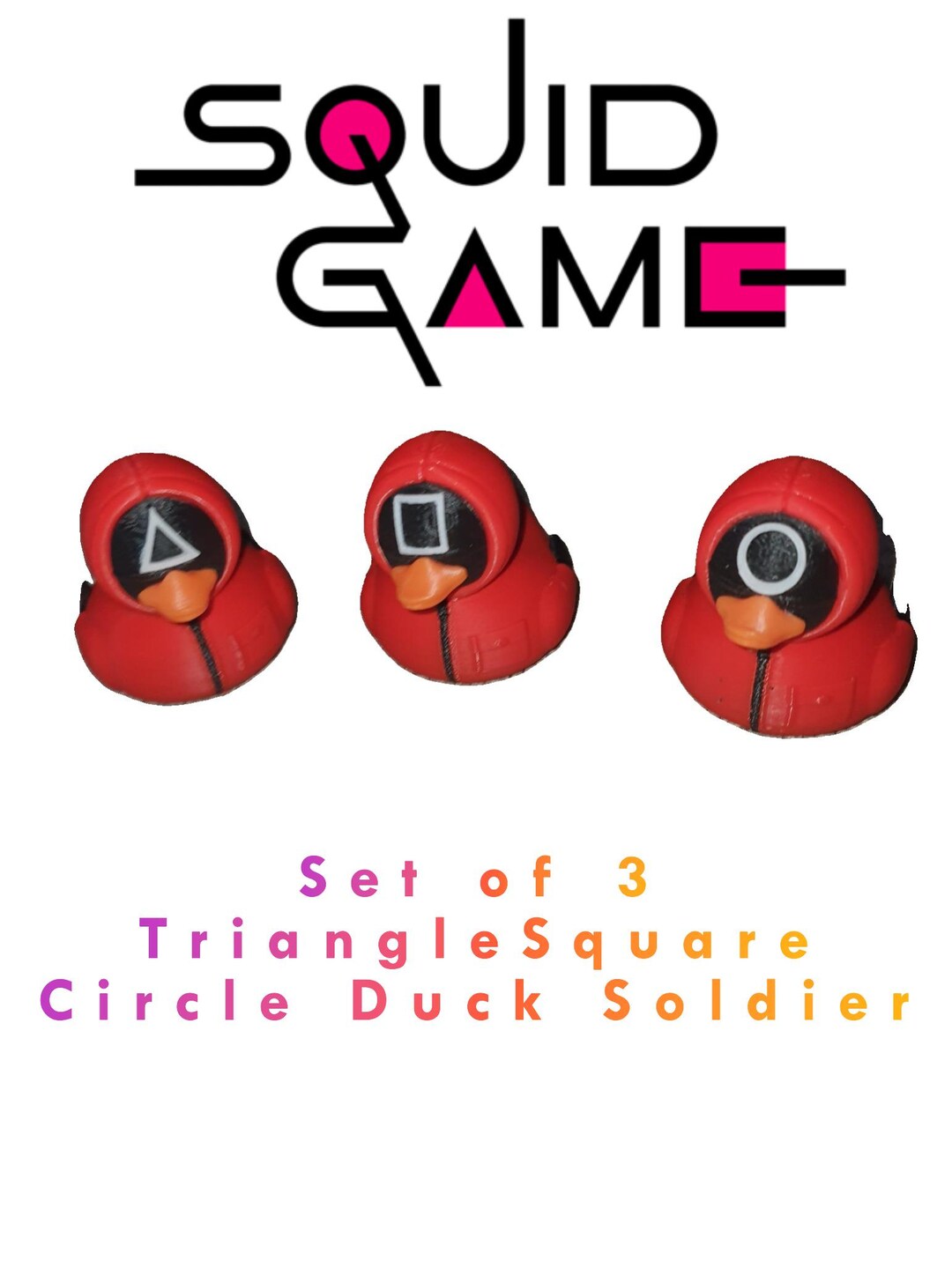 Squid Game Ducks Desktop Tabletop Décor Pop Culture Art Trooper Soldier ...