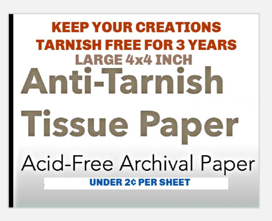 ANTI-TARNISH Tissue Paper for Precious Metal Beads & Jewelry - Etsy