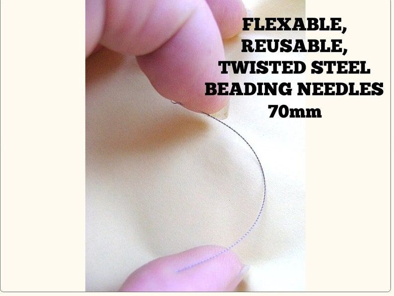 Flexible Twisted Steel Beading Needles 50-70mm Craft Supply - Etsy