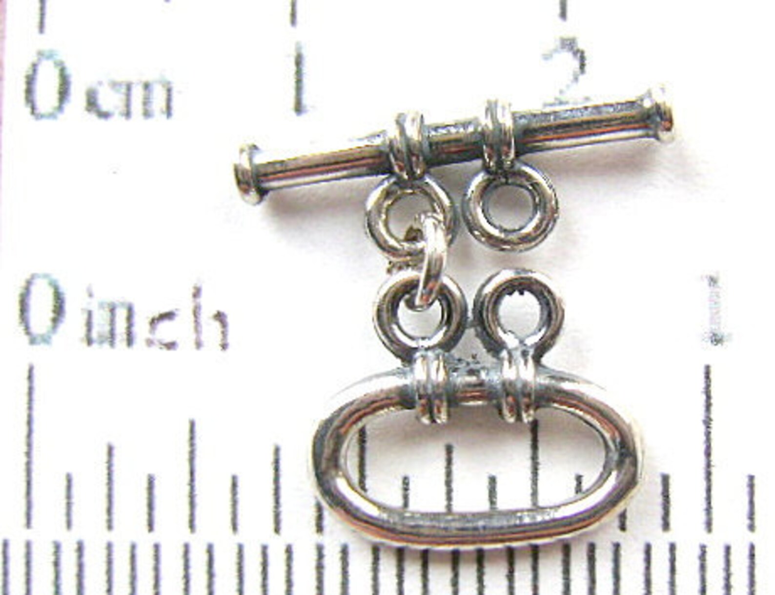 STERLING Silver Small 2 Strand Toggle Closure Clasp Antiqued | Etsy