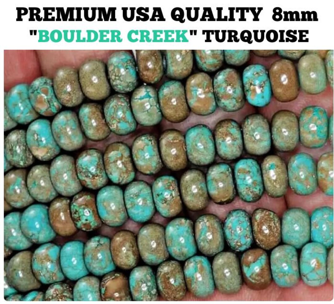 TURQUOISE BEADS Roundels Great Color USA Southwestern - Etsy