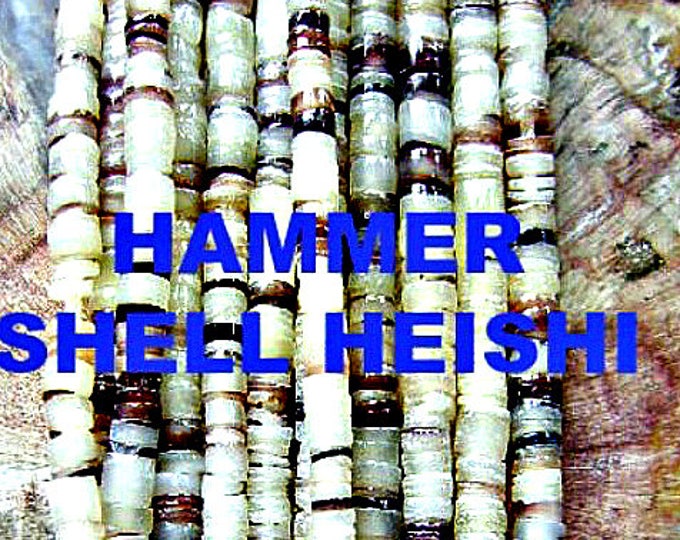 BEADS SHELL HAMMER Shell Heishi Roundel Sale Purple Cream 24 Inch Disc ...