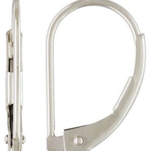 Sterling Silver Lever Back Ear Wires: Teardrop Jewelry Finding (16x9mm ...