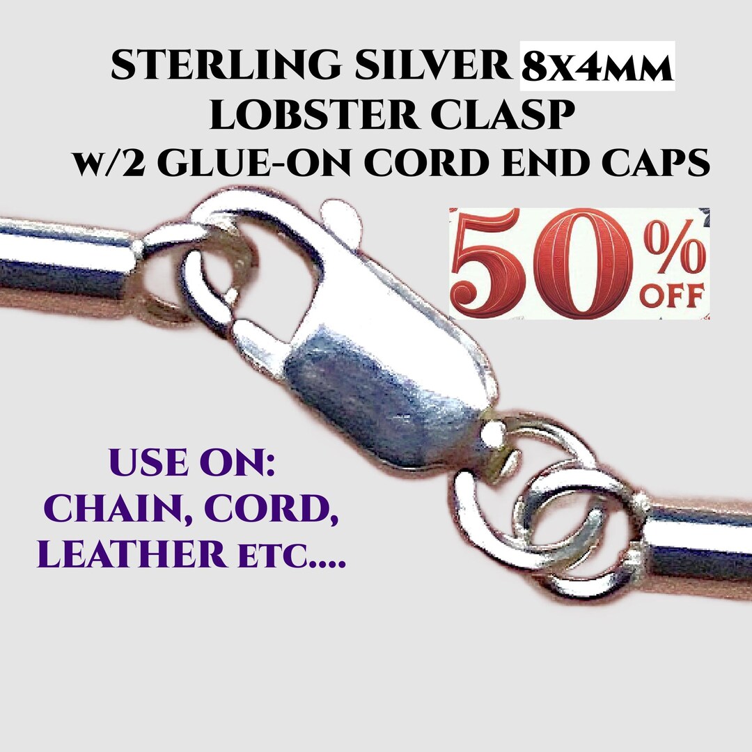 Cord End Clasp Set Lobster Clasp Leather 1 or 10 Piece Lot Sf Box - Etsy