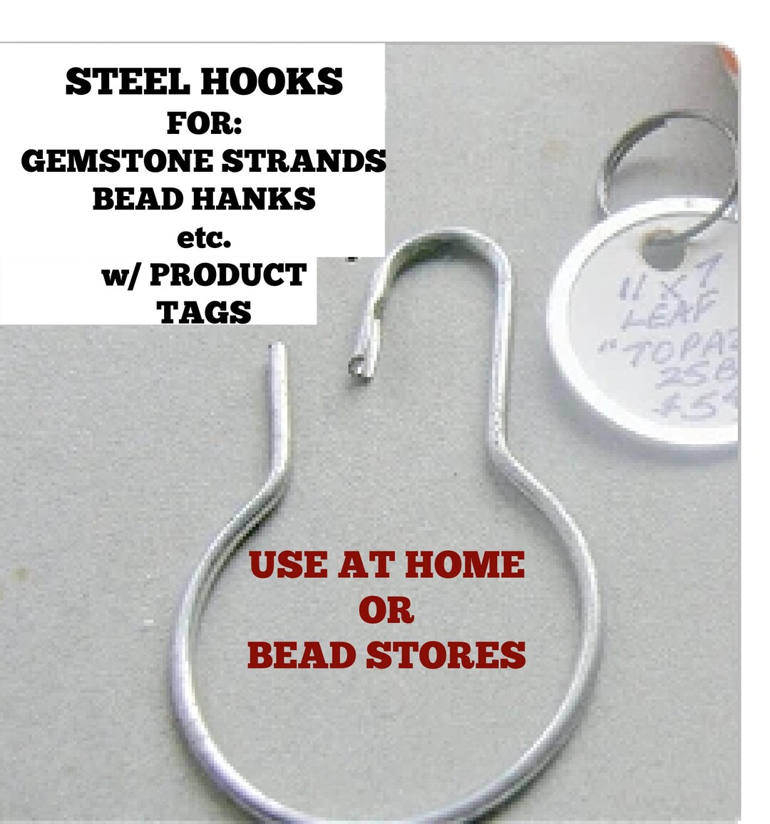 Steel Bead Strand Hangers With Tags: Jewelry Display Supplies - Etsy