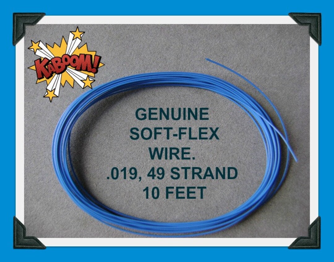 Soft Flex Wire .019 Turquoise 49 Strand 10 Foot Craft Supply Blue - Etsy