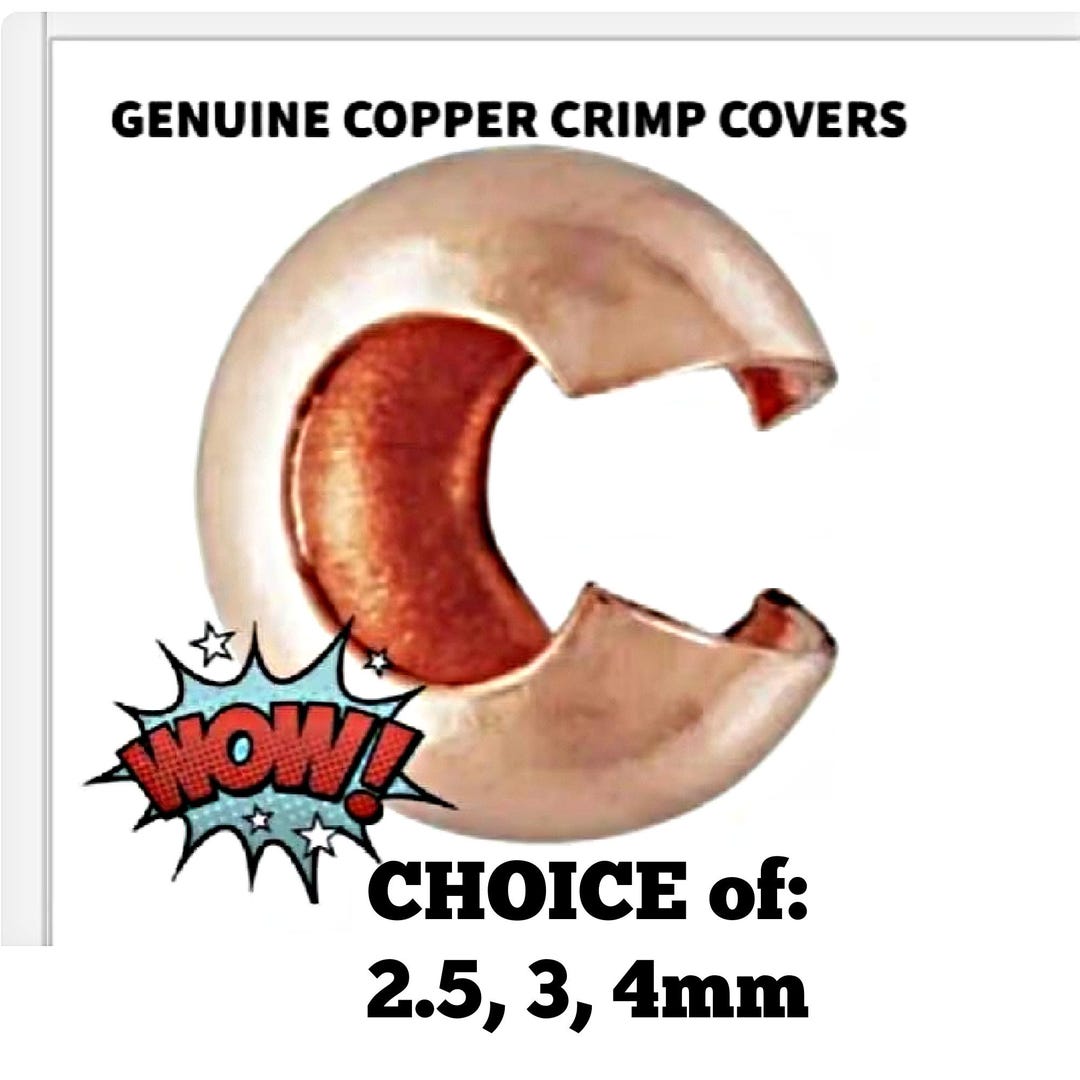 Genuine Copper Crimp Covers - 3mm Jewelry Findings - Etsy