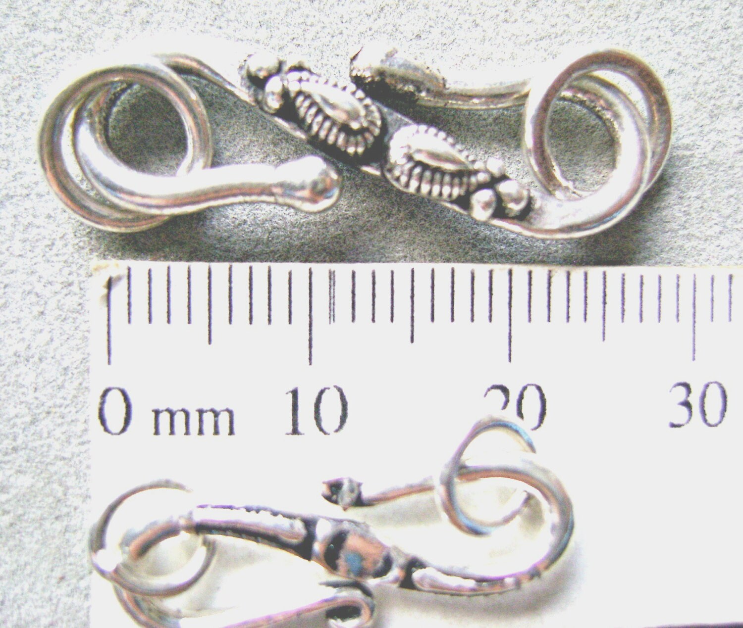 CLASP STERLING SILVER S Hook W/rings Large Bali Closure - Etsy