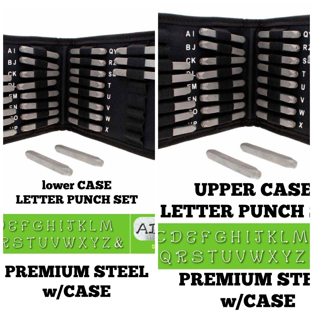 LETTER PUNCH Set Steel Upper Or/and Lower-case W/ Carrying Case - Etsy