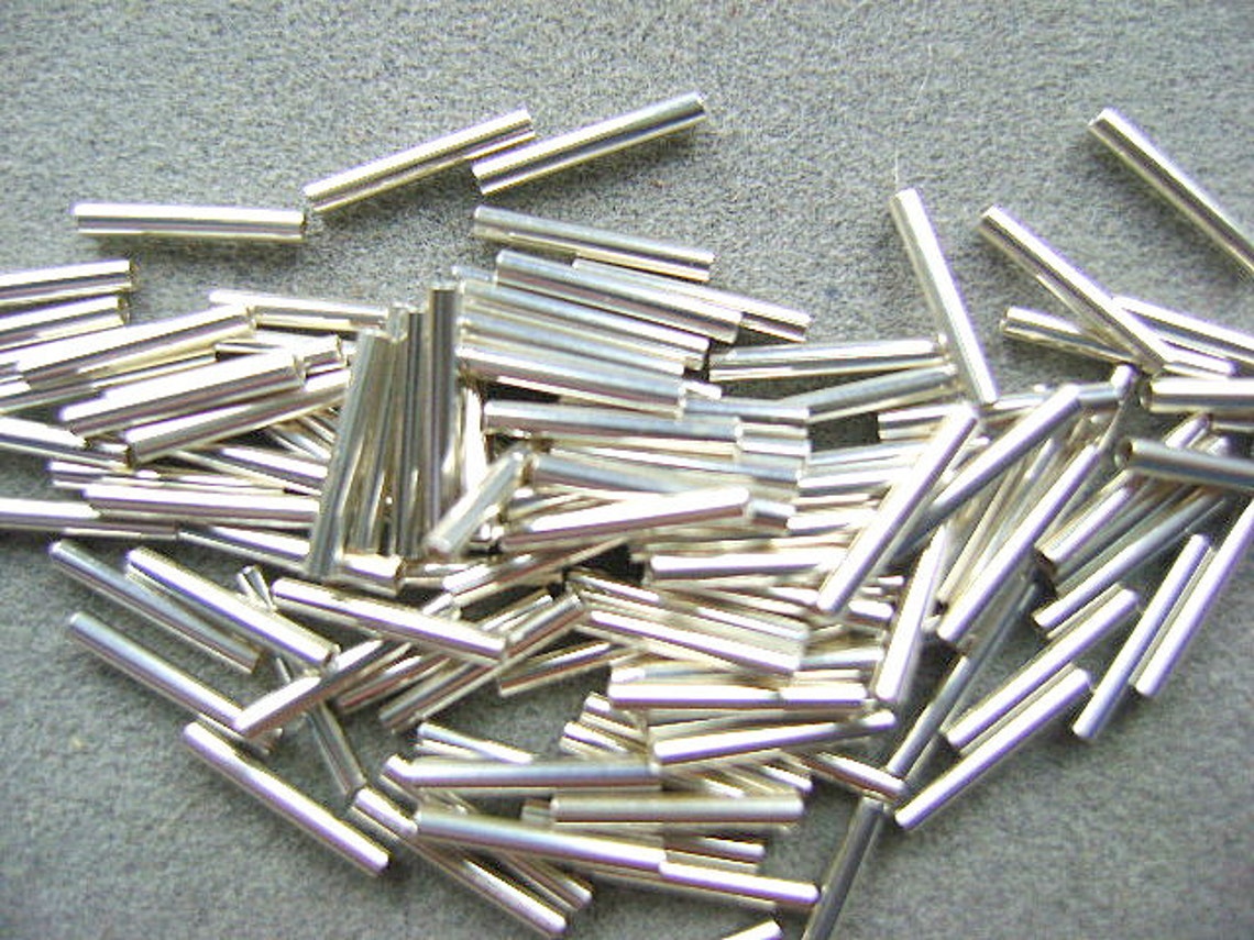 BEAD TUBE Sterling Silver Cylinder Smooth Straight or Curved | Etsy