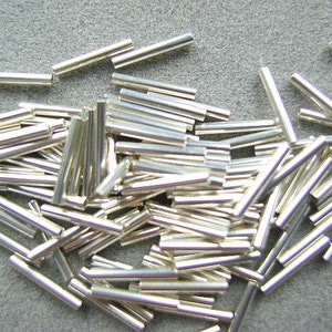 BEAD TUBE Sterling Silver Cylinder Smooth Straight or Curved 10 Pieces ...