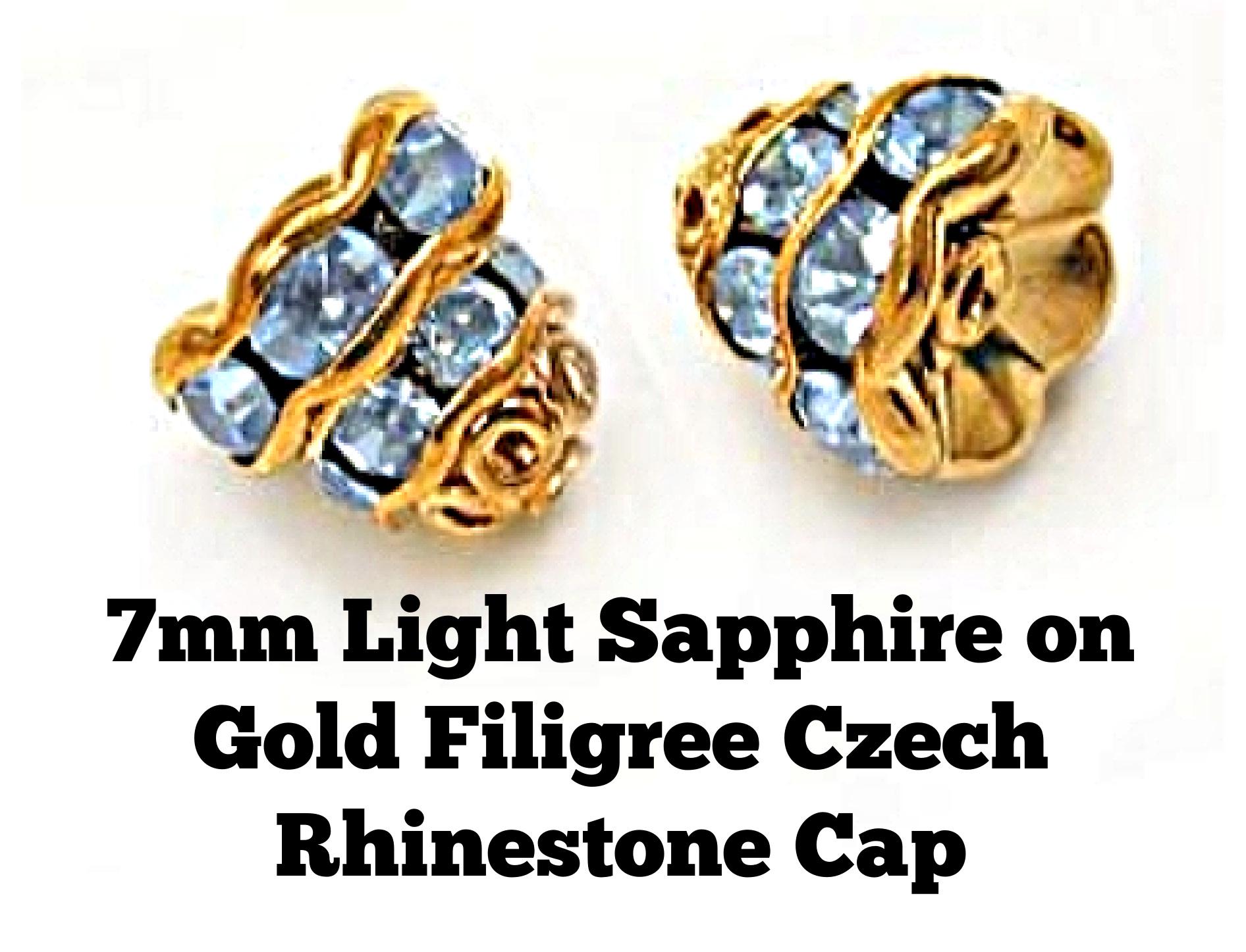 Czech Bead Caps 2-row Rhinestones 12 Colors - Etsy