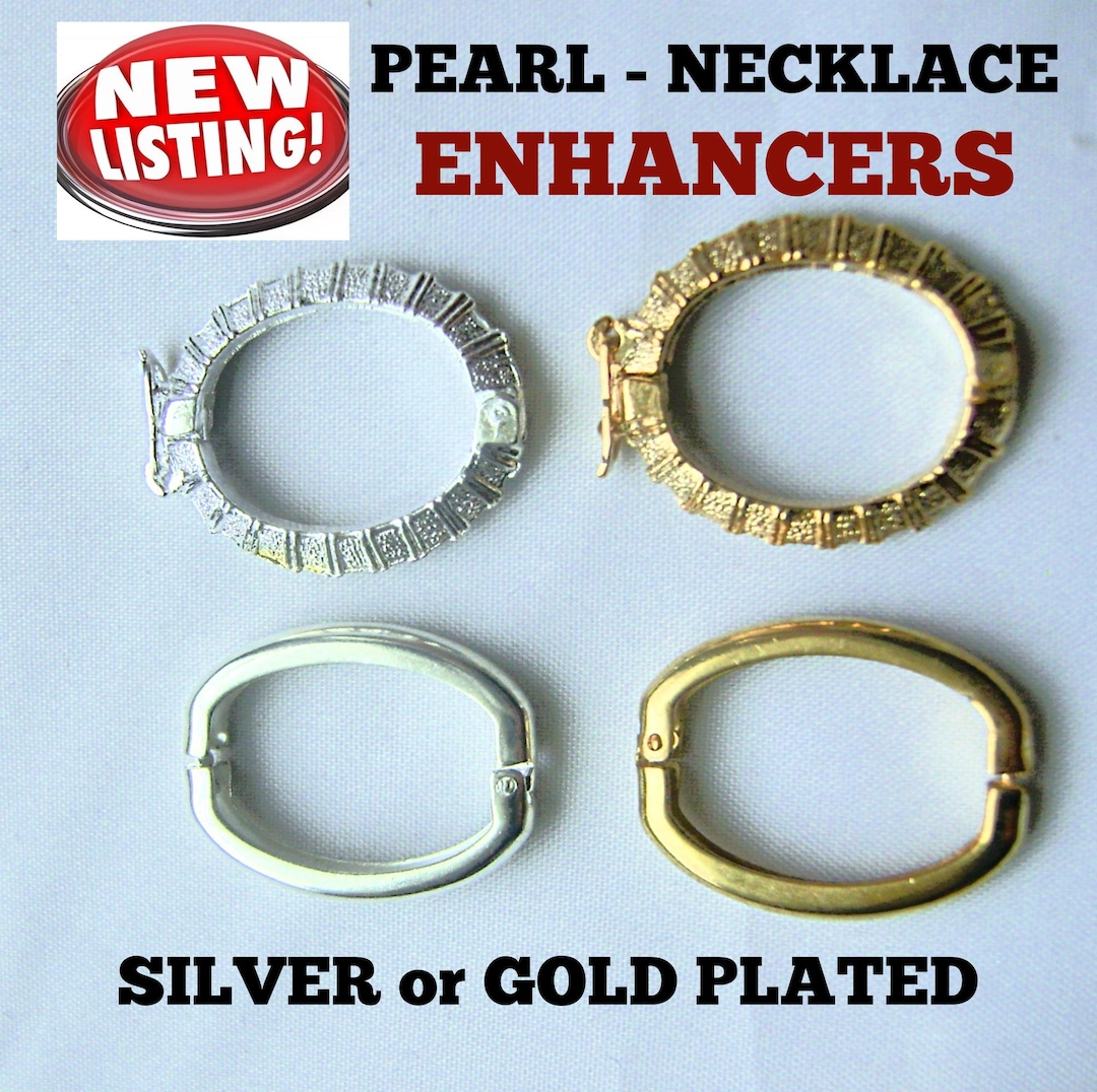 ENHANCER Pearl SHORTENER Multi Strand Connector Sterling or Gold PLATED ...