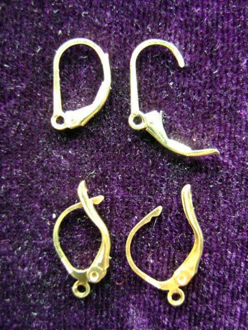 Lever Back Ear Wires 14k Gold Filled 1 Pair Teardrop Finding | Etsy
