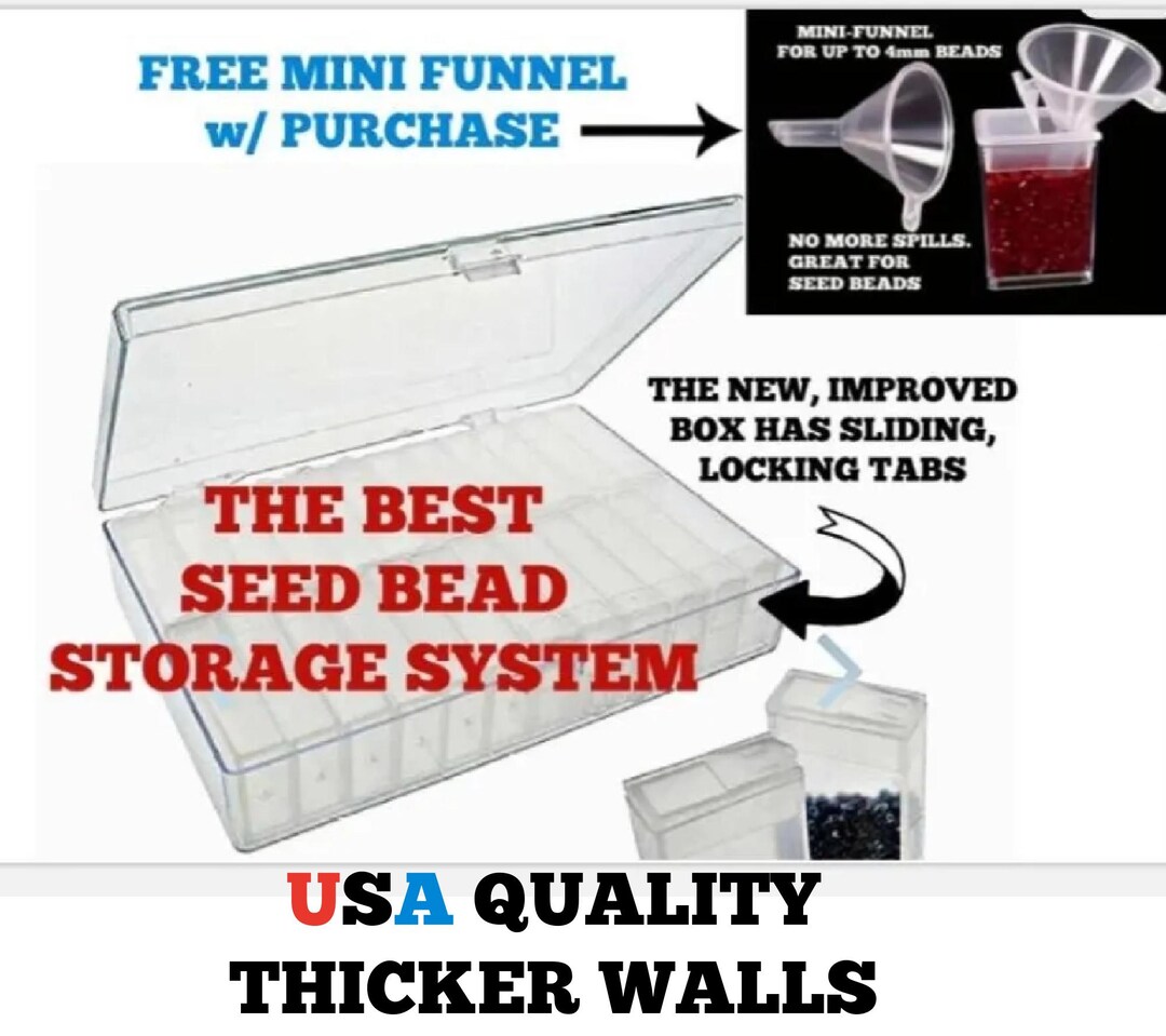 TUBE PLASTIC RECTANGLE W/flip-top Lid 1X2 Inch Seed Bead Storage and ...