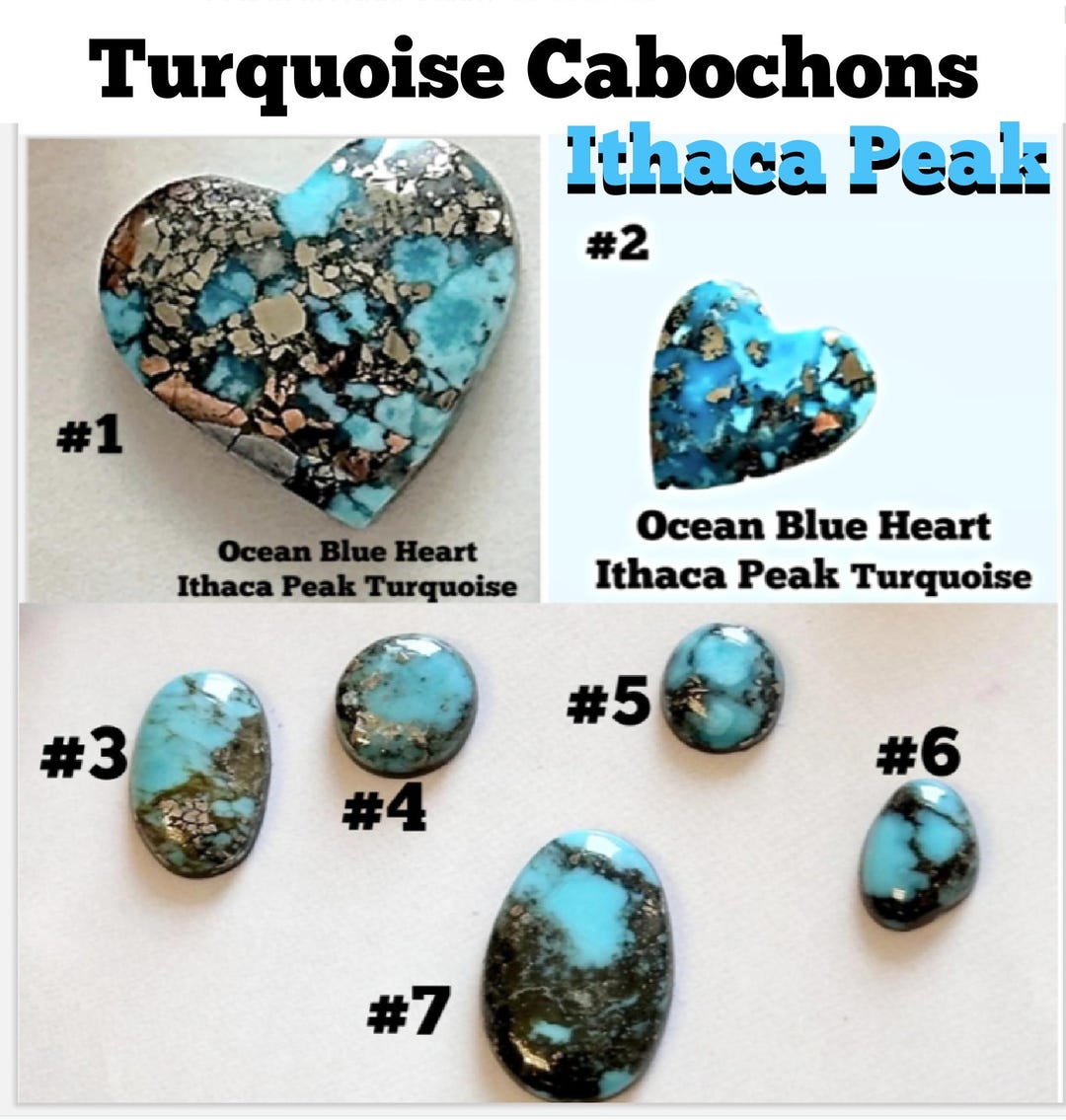 Turquoise Cabochons Ithaca Peak Arizona USA - Etsy