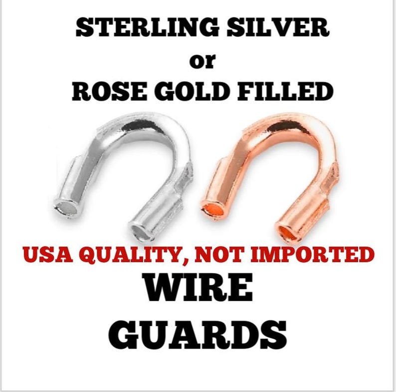 WIRE Guards STERLING Silver or ROSE Gold Filled - Etsy