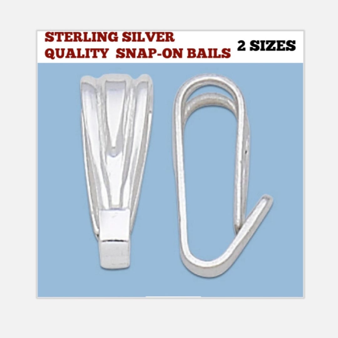 Bail Sterling Silver Pendant Hanger .925 8x4mm or 7x4mm BOX K - Etsy