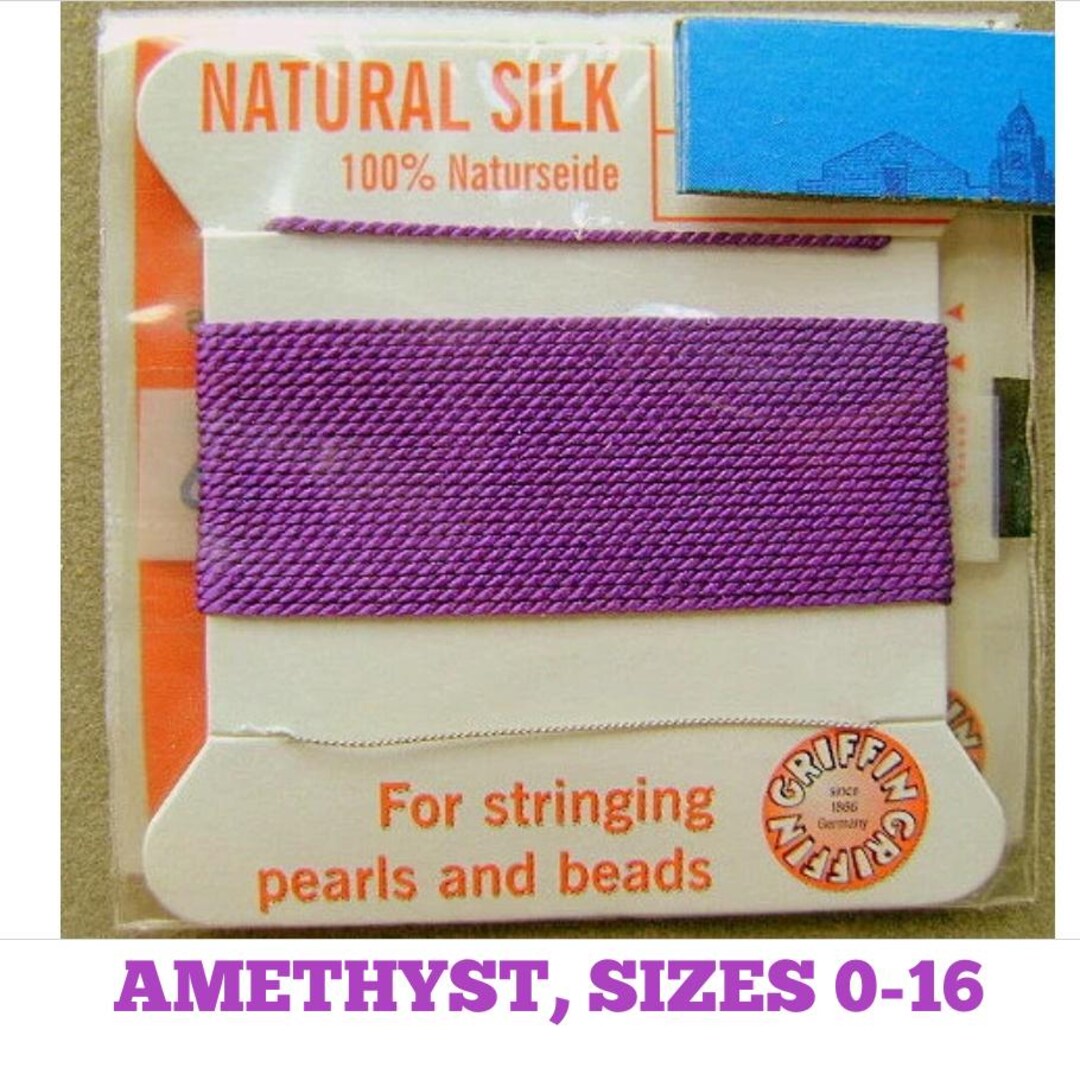 SILK Thread Amethyst Purple Griffin Needle Choose Size 2 Meter Quality ...