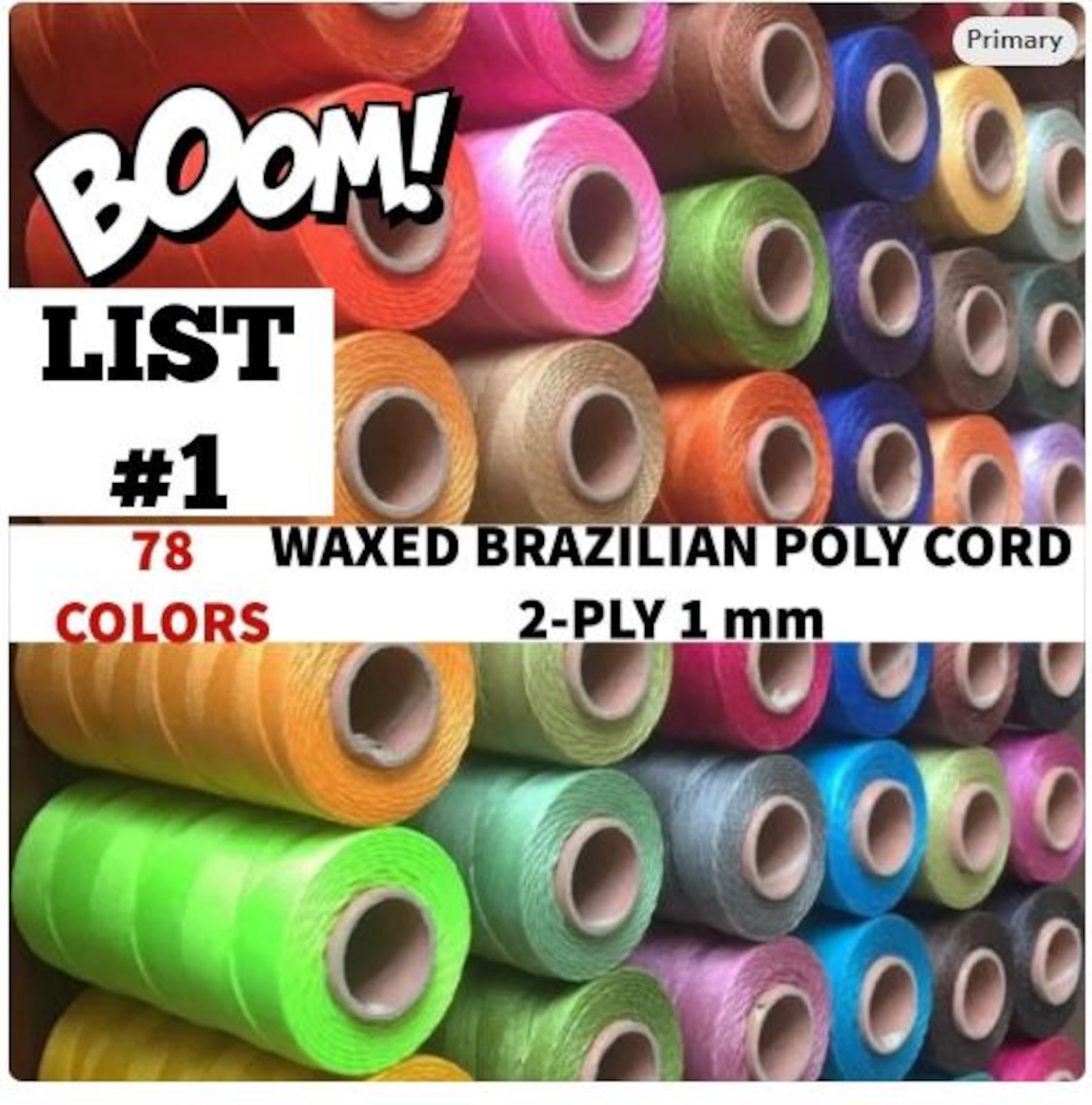 CORD POLYESTER WAXED 2 Ply Brazilian Quality Spool - Etsy