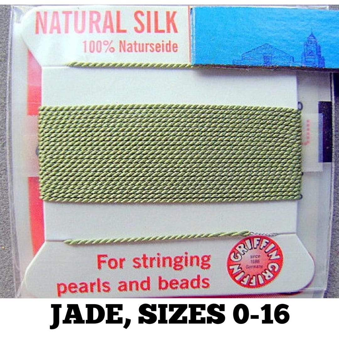 Jade Green Griffin Silk Cord: Beading String With Needle - 2 Meter - Etsy
