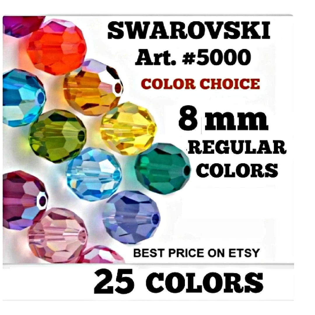 BEADS SWAROVSKI 8mm #5000 Faceted Round Color Choice 2 or 10 Pieces - Etsy