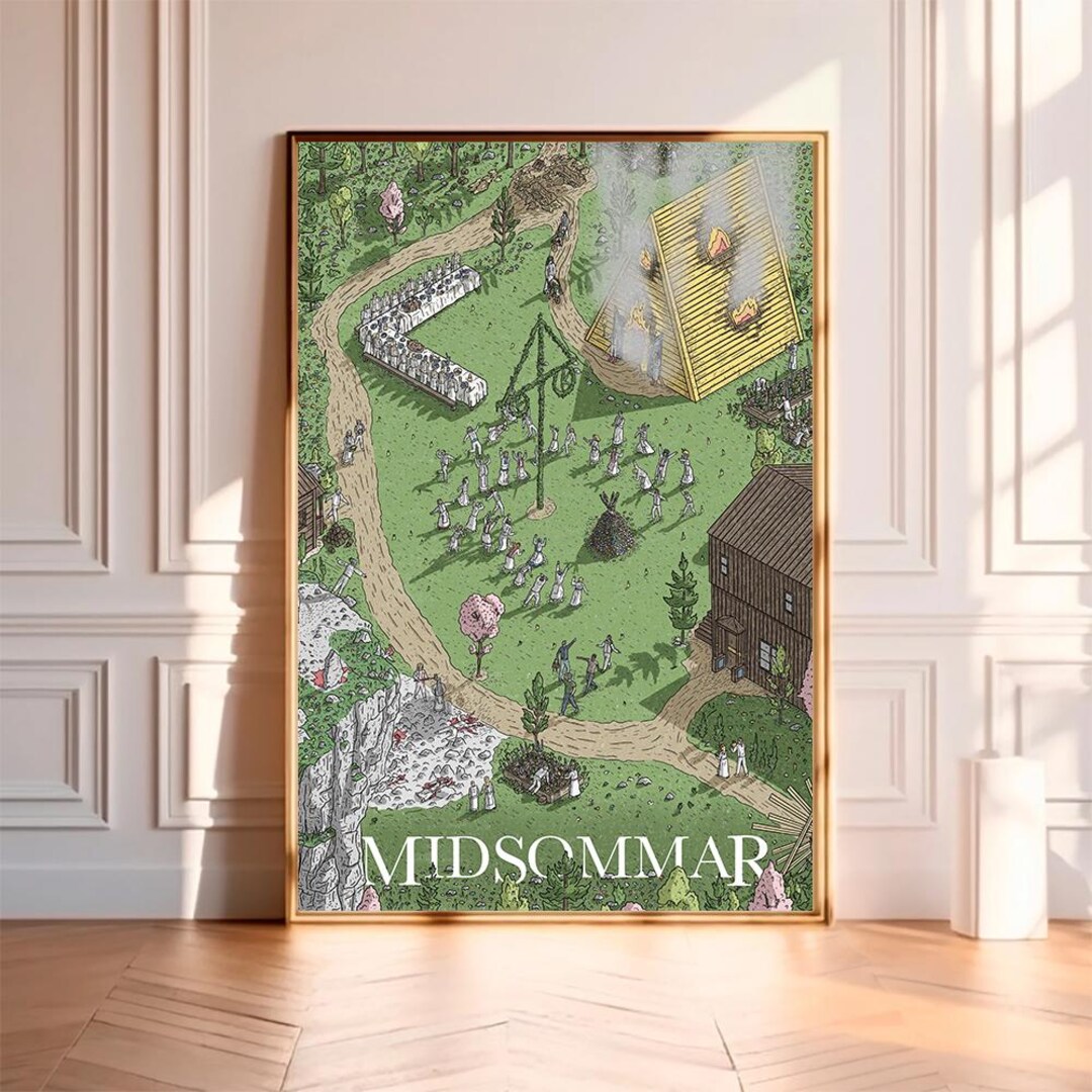 Midsommar--movie Poster,high Quality Canvas Print, Wall Art, Room Decor ...