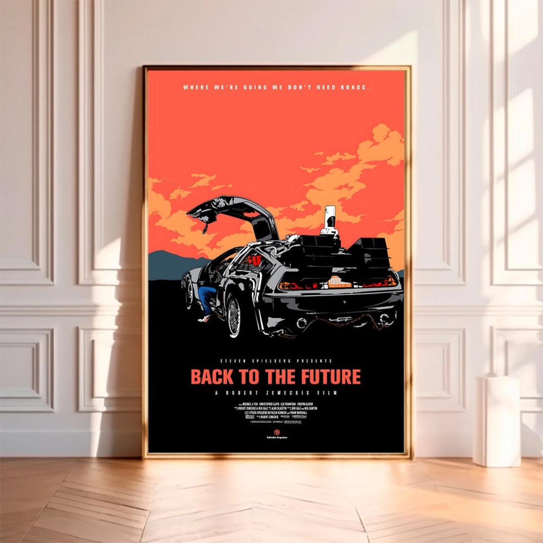 Back to the Future--movie Poster,high Quality Canvas Print, Wall Art ...