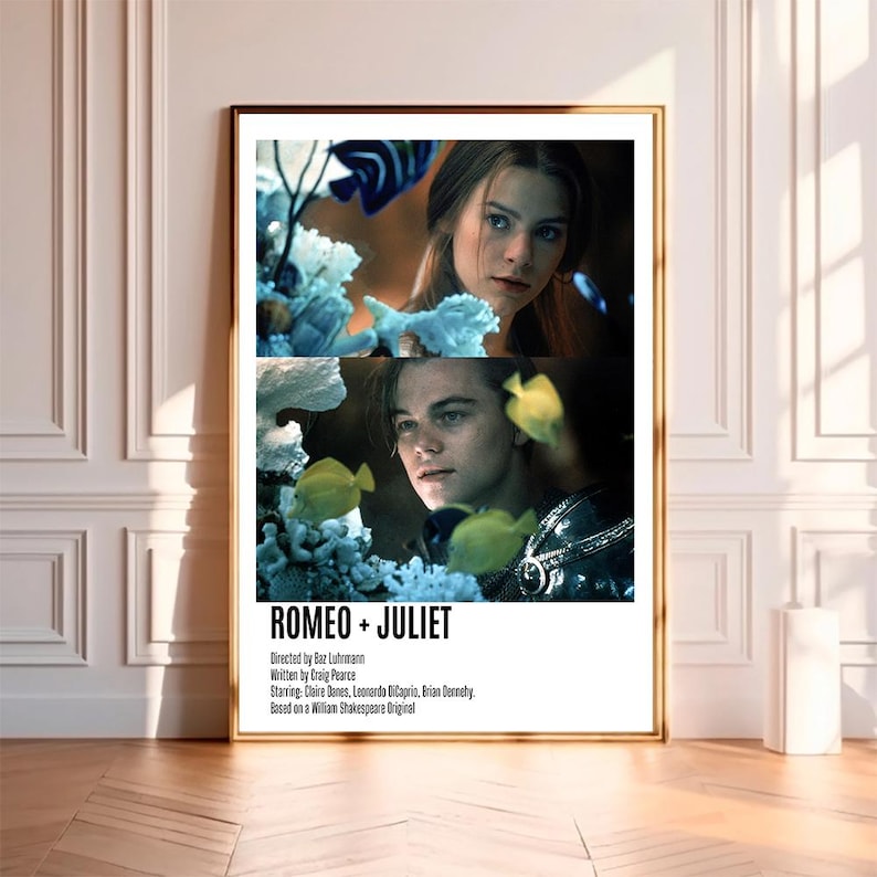 Romeo + Julieta - Póster de la película, Impresión en lienzo de alta ...