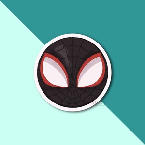 Spider-man Spiderverse Circular Stickers - Etsy