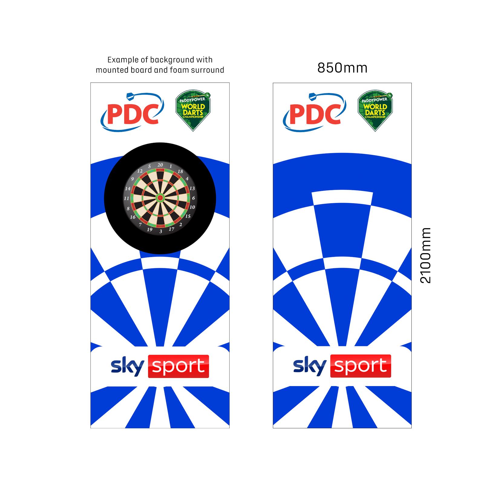 Dart Board Surround Wall Graphic Custom Design Background Logo Football ...