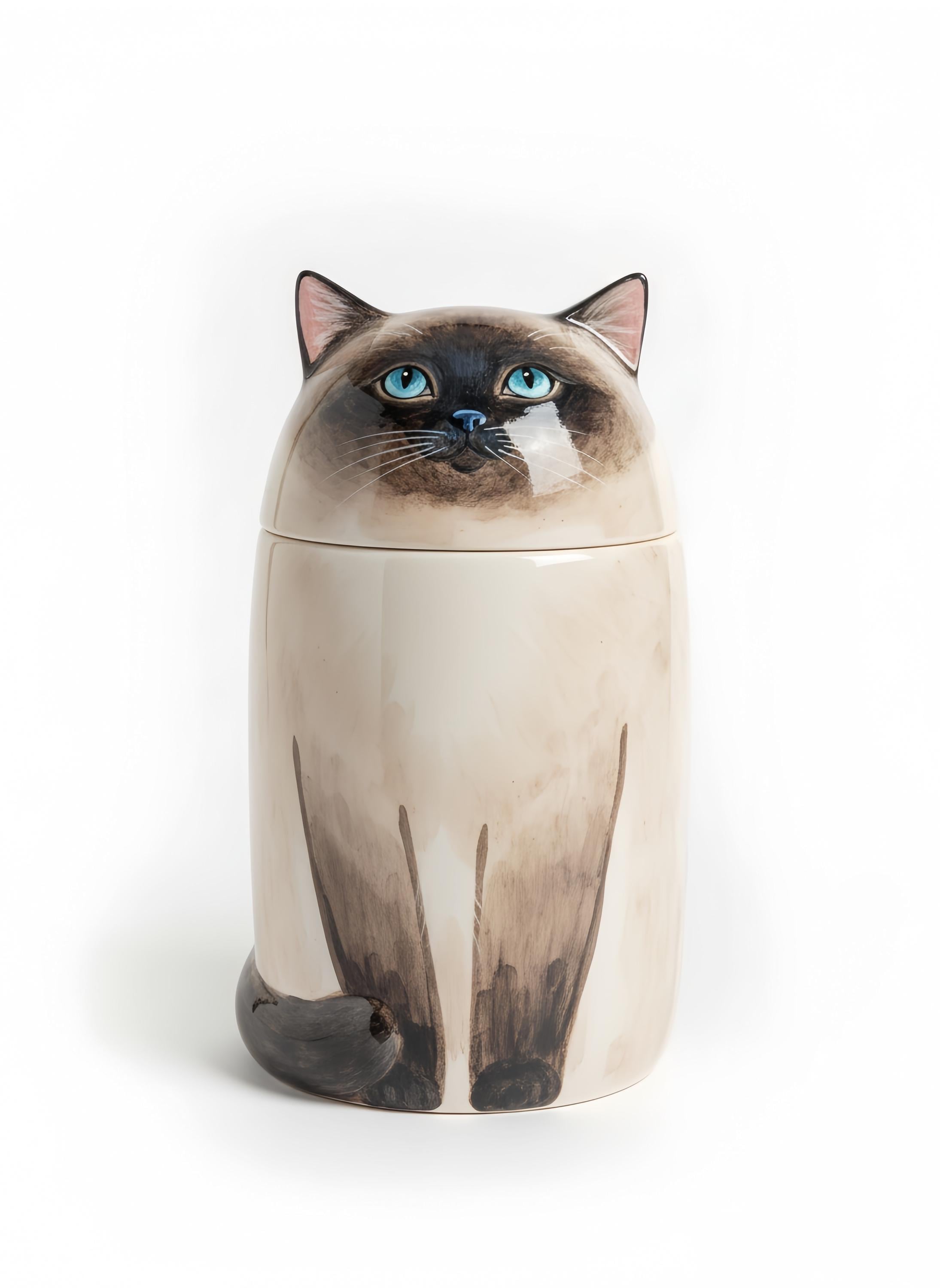 Custom Cat Urn – Hand-painted Pet Memorial | Personalized Ceramic Pet ...