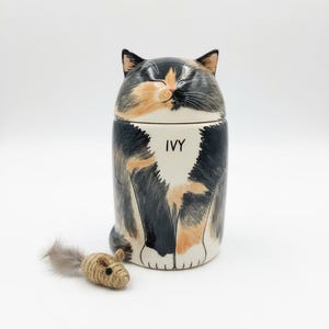 Custom Cat Urn – Hand-painted Pet Memorial | Personalized Ceramic Pet ...