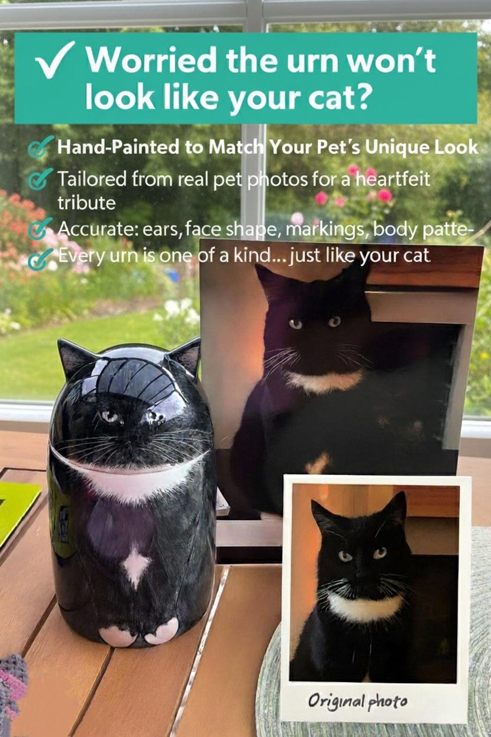 Custom Cat Urn – Hand-painted Pet Memorial | Personalized Ceramic Pet ...
