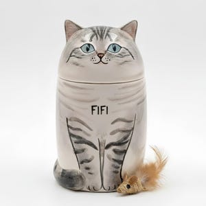 Custom Cat Urn – Hand-painted Pet Memorial | Personalized Ceramic Pet ...