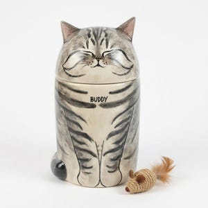 Custom Cat Urn – Hand-painted Pet Memorial | Personalized Ceramic Pet ...