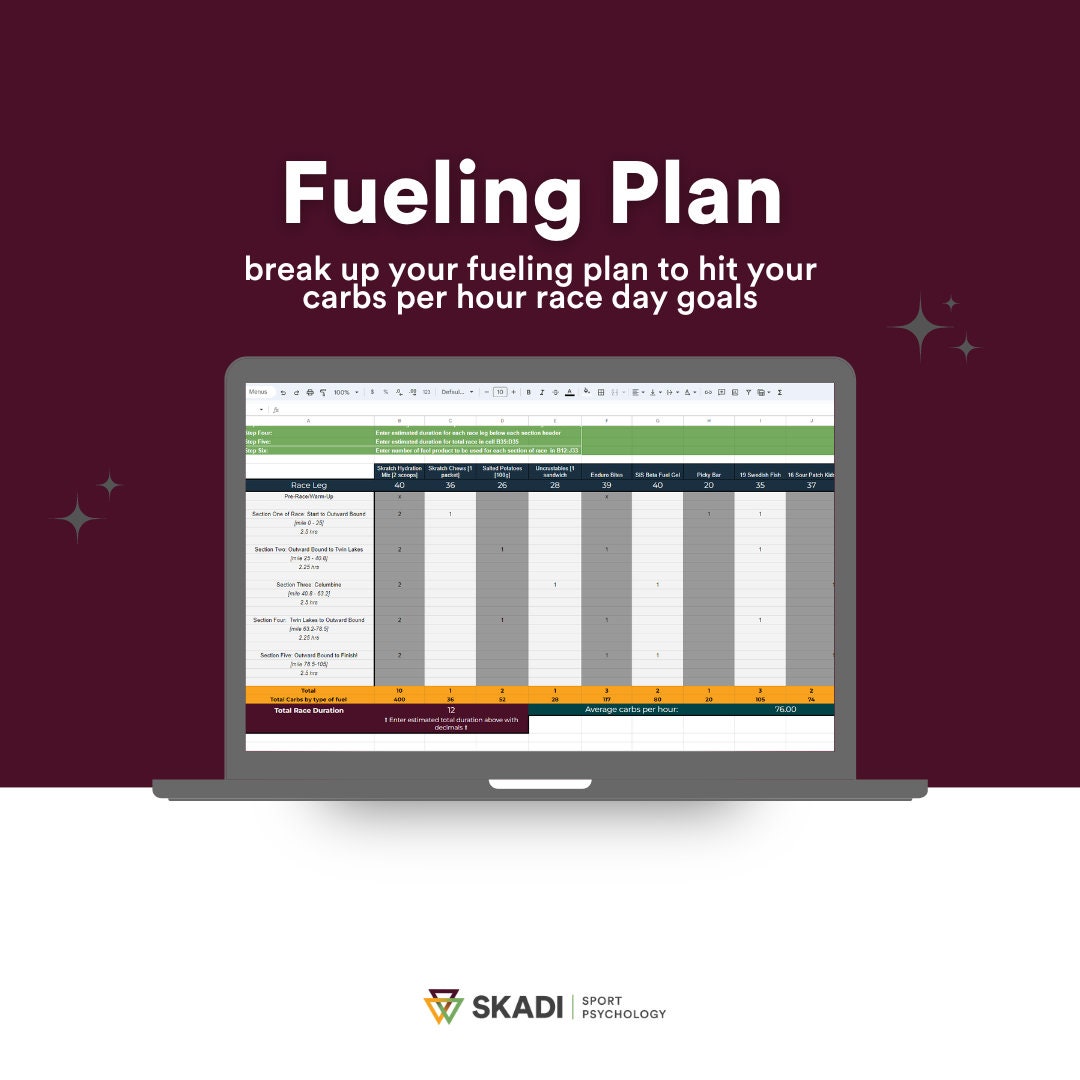 Ultimate Race Day Spreadsheet Planner for Endurance Athletes - Etsy