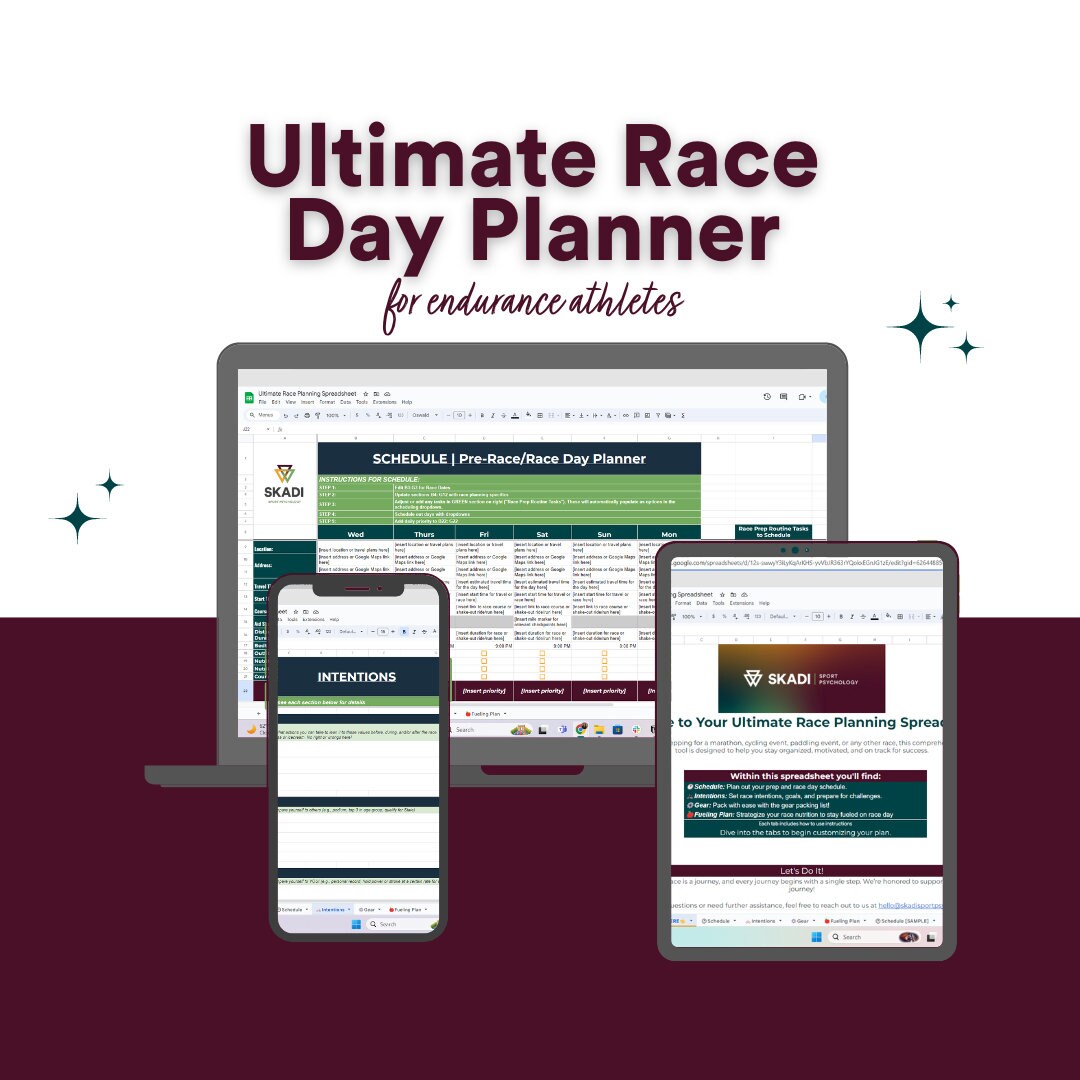 Ultimate Race Day Spreadsheet Planner for Endurance Athletes - Etsy