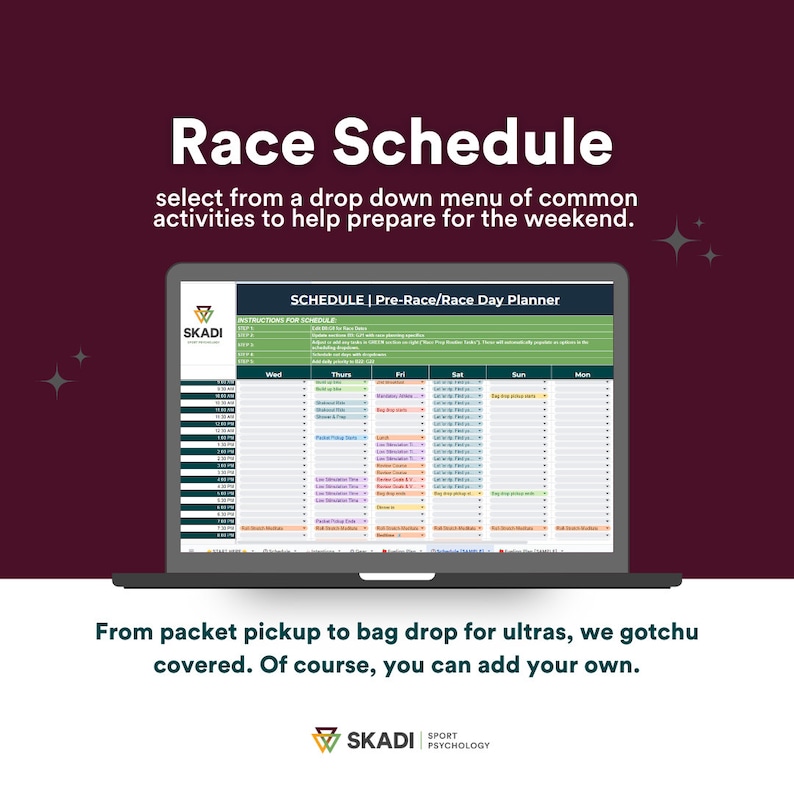 Ultimate Race Day Spreadsheet Planner for Endurance Athletes - Etsy