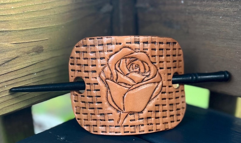 Leather Hair Barrettes - Etsy