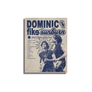 Dominic Fike "sunburn" Album Tracklist Poster // 8.5 X 11 In., Don't ...
