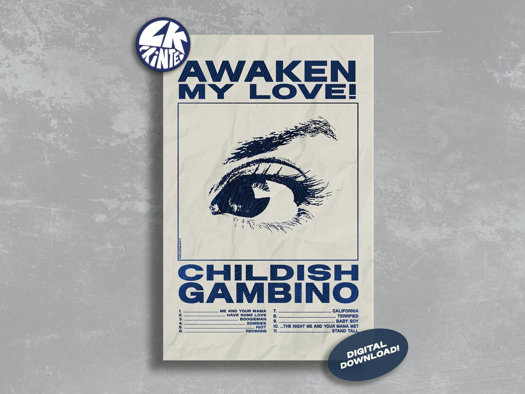 DIGITAL DOWNLOAD // Childish Gambino "awaken, My Love!" Album Tracklist Printable //music Poster ...