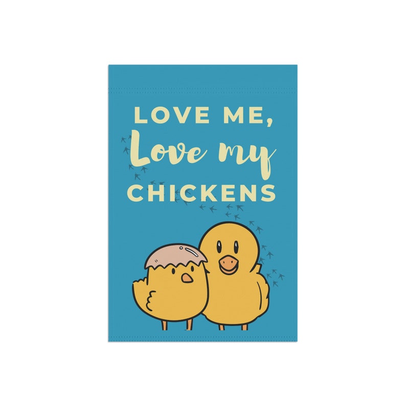 Love My Chickens Garden Flag, Chicken Lover Yard Art, Indoor Outdoor ...