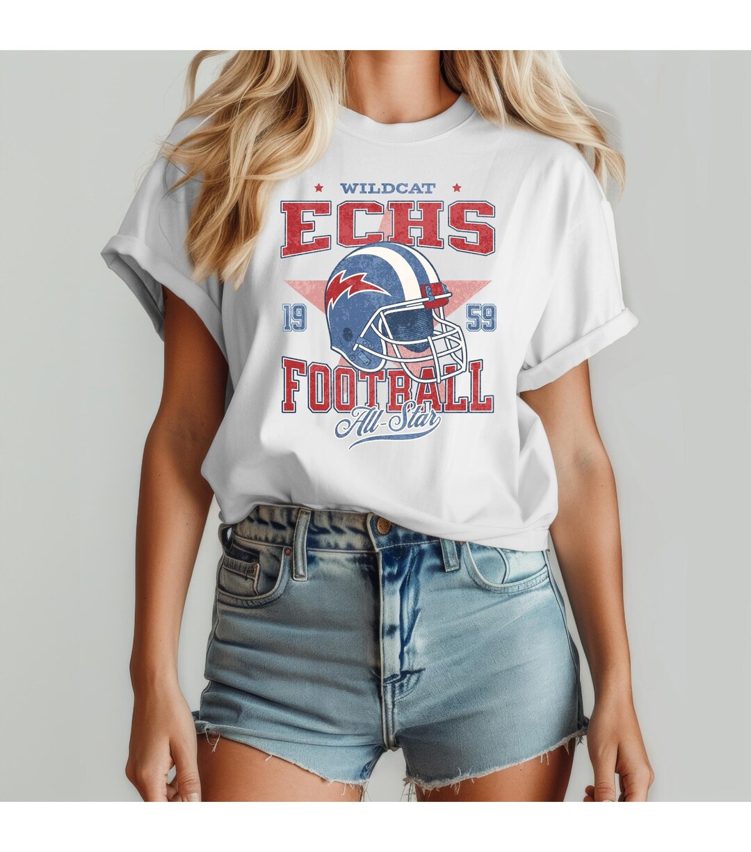 Wildcat Football Helmet Tee, High School Sports Shirt, Allstar Player ...